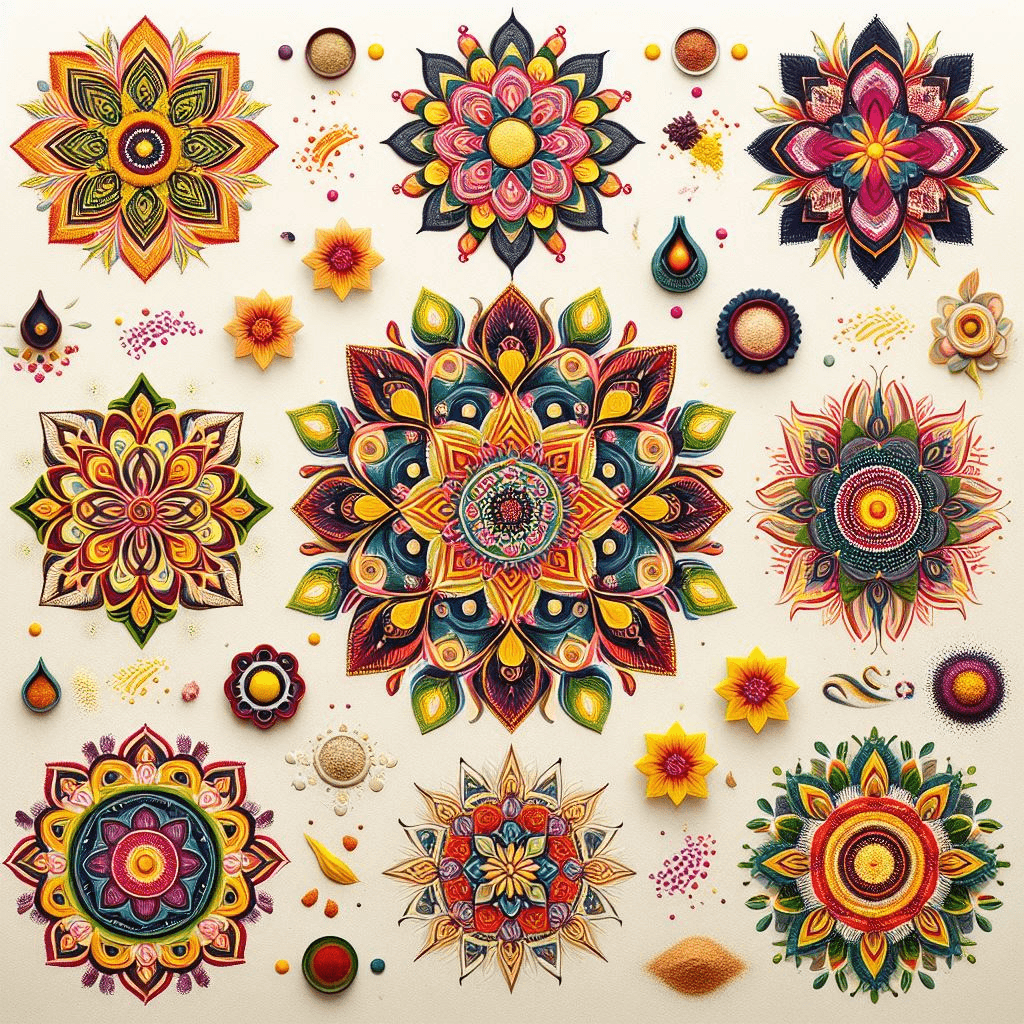 Creating Beautiful Simple Rangoli Designs